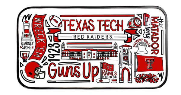 Texas Tech Collage Trinket Tray – Cactus Flower