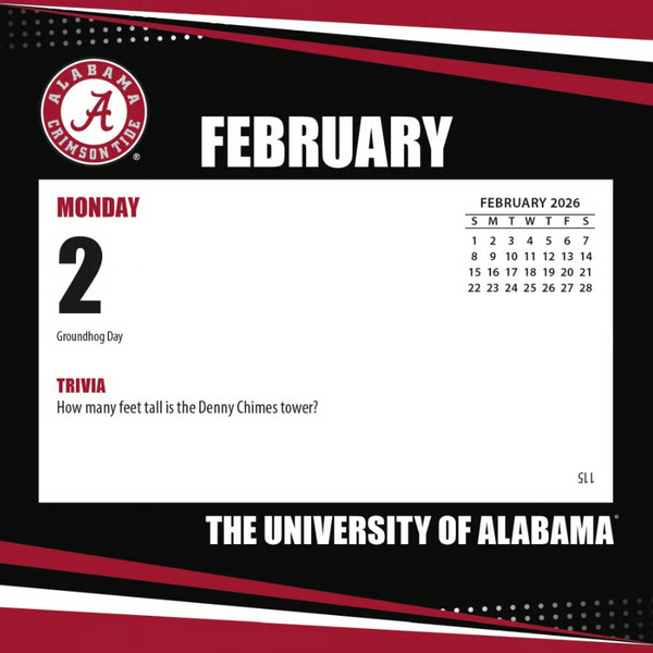 ALABAMA CRIMSON TIDE 2026 BOX CALENDAR – Cactus Flower